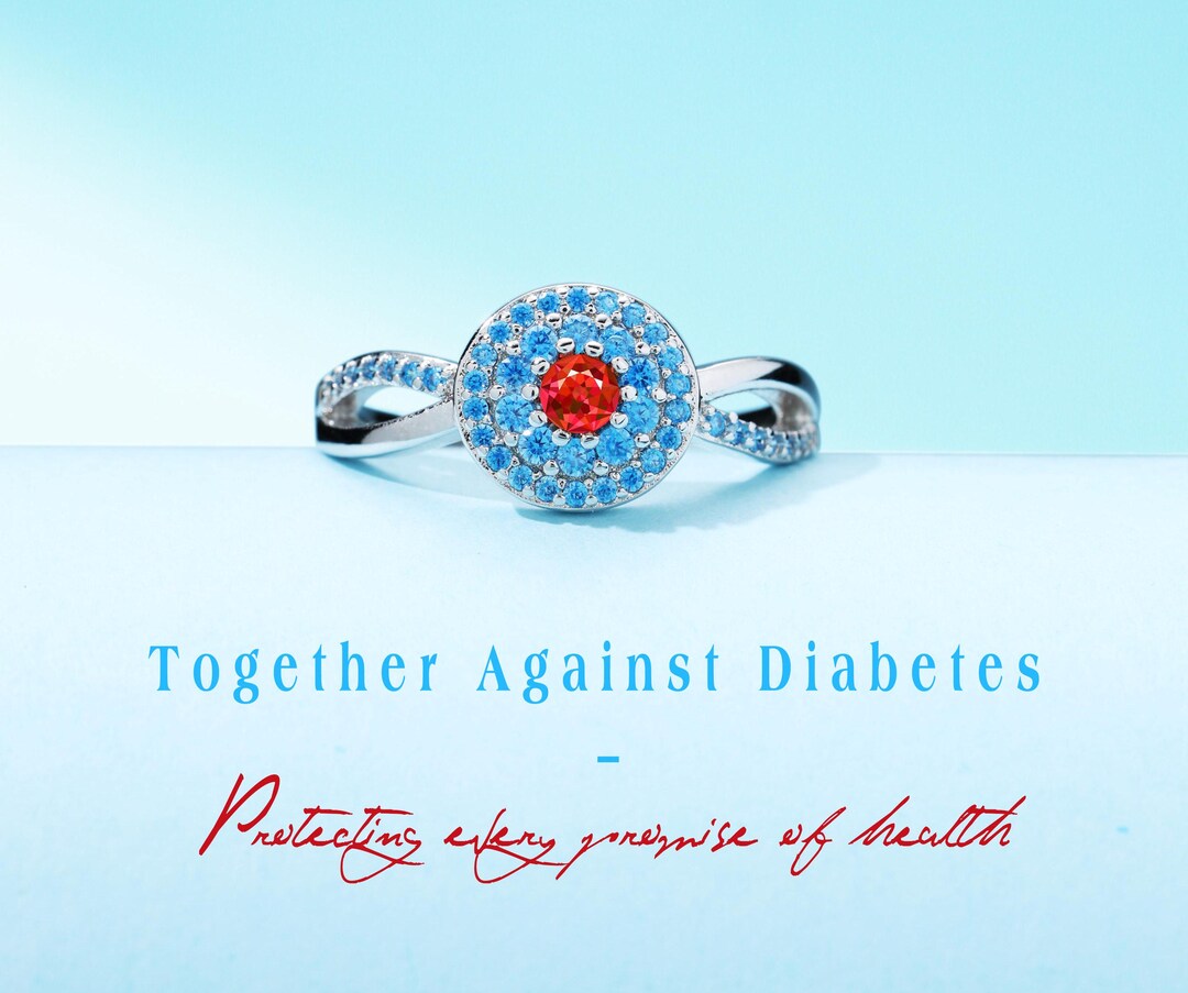Fight Diabetes Ring, Silver Medical Alert Ring, Sterling Silver Circle ...