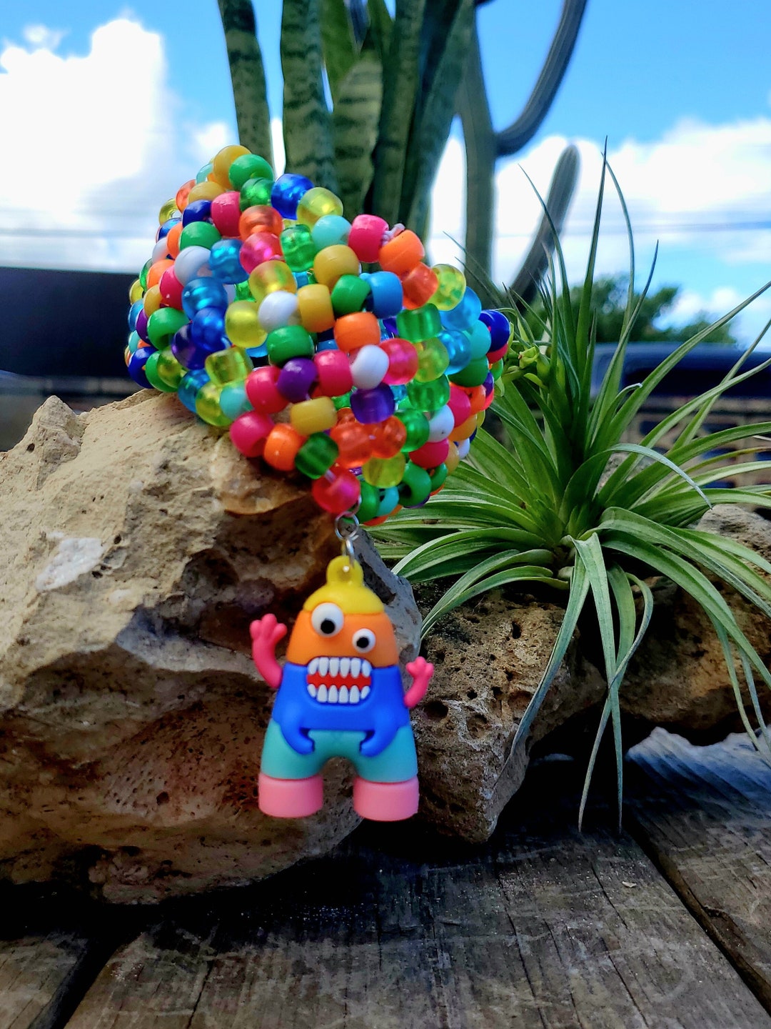 Double X Base solid Confused Color Monster Kandi Cuff - Etsy