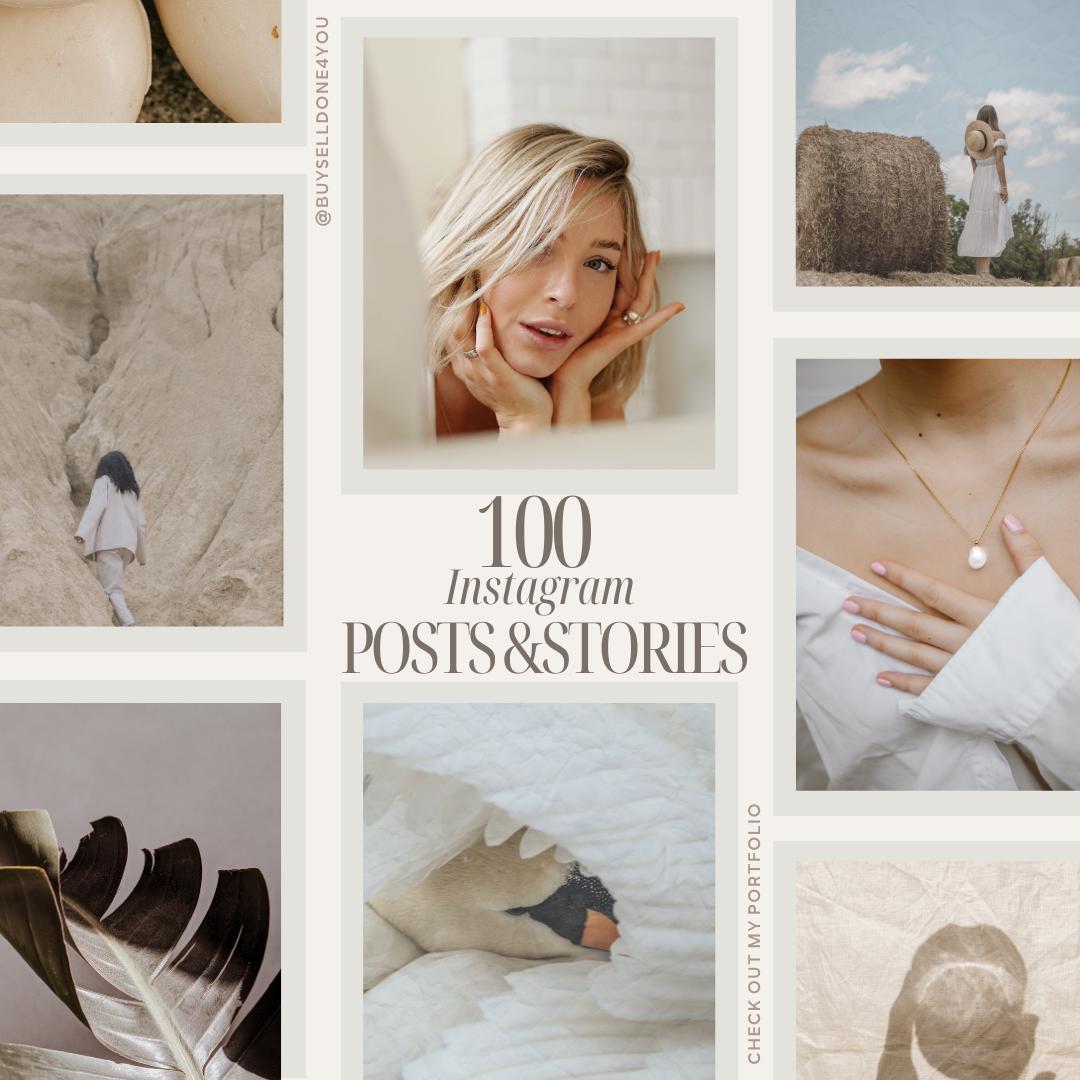 100 Instagram Post and Stories to Use or Resell - Etsy