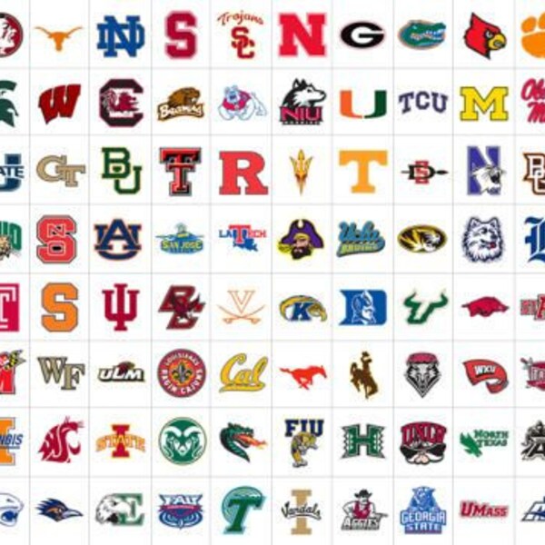 Ncaa Logo Stickers - Etsy