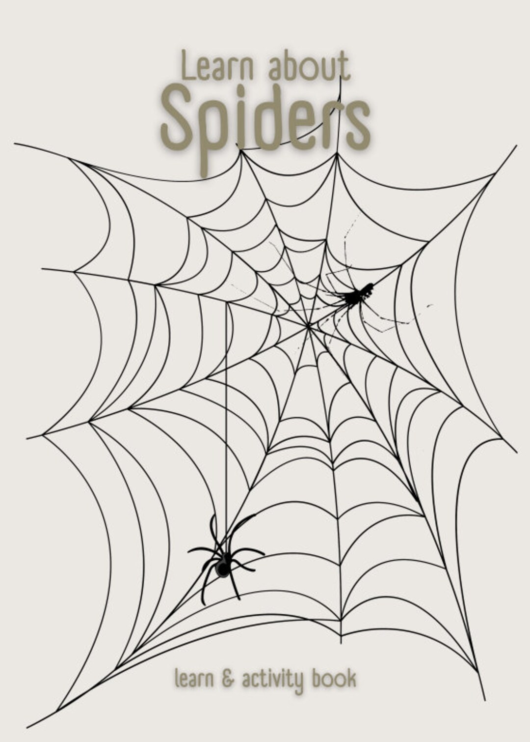 Spiders Learn & Activity Book - Etsy