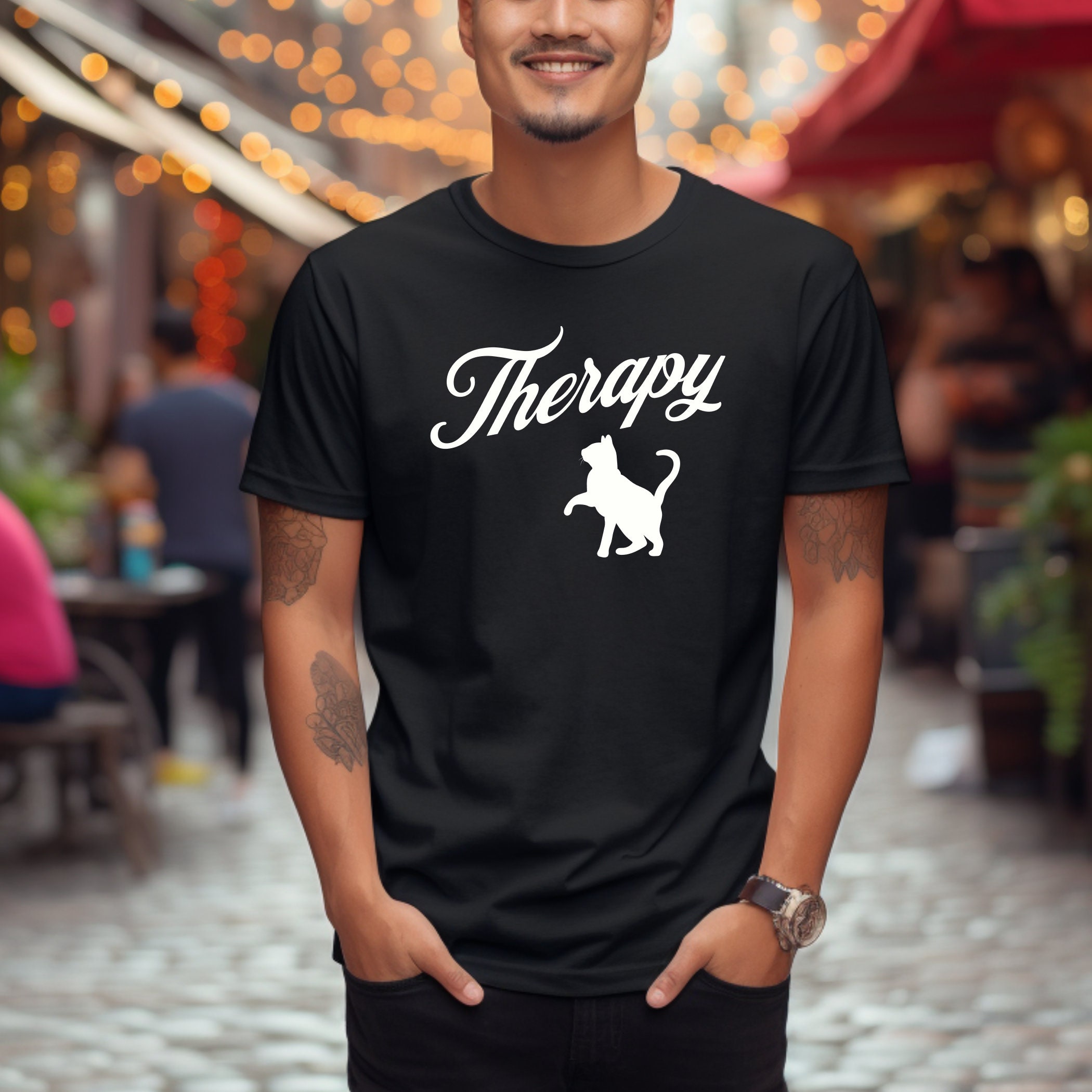 Therapy Cat, Cute Cat Shirt, Cat Lover Mom Shirt, Cat Mom Gift Tee ...