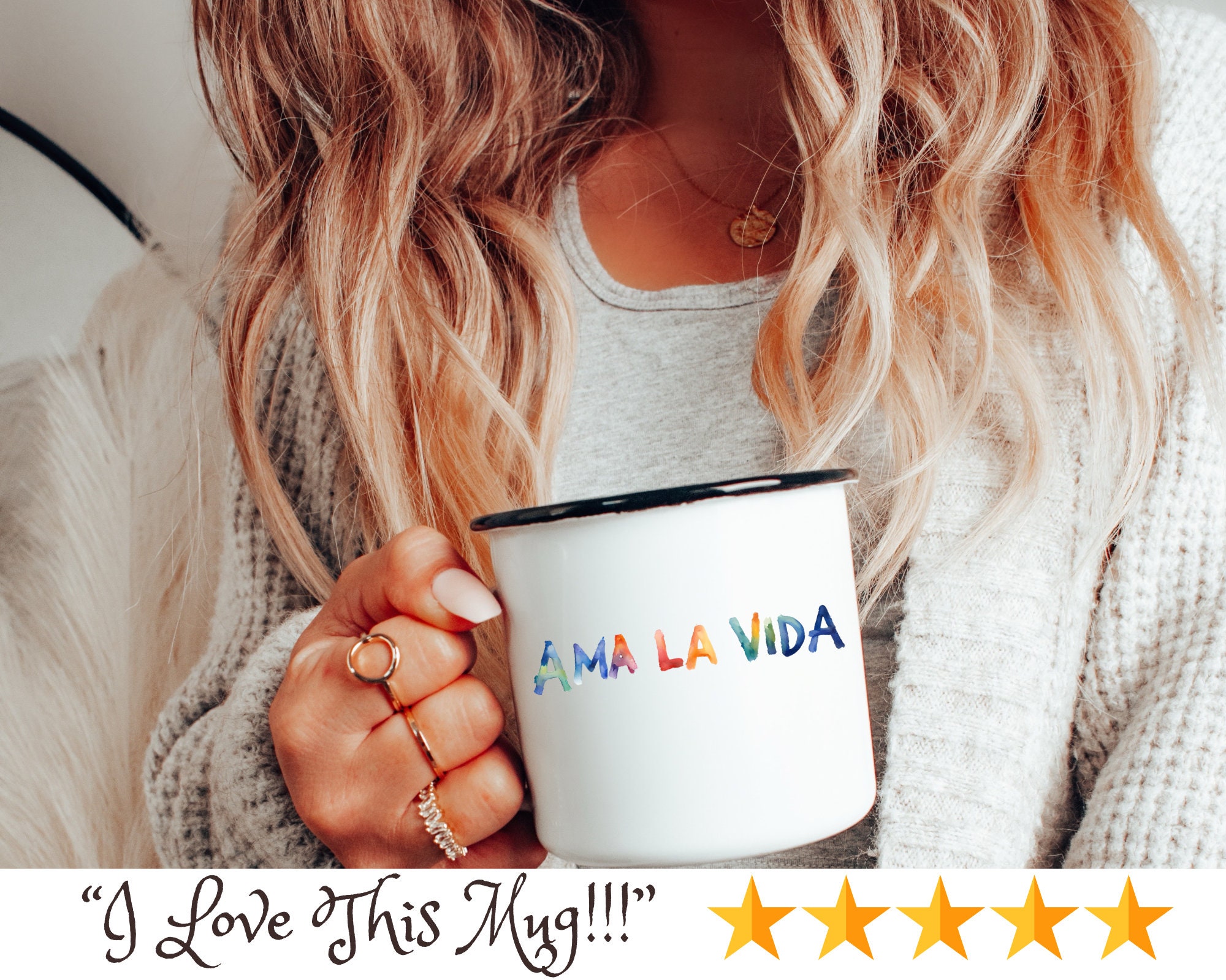 Ama La Vida, Love Life Inspirational Camp Mug - Ecuador Gift, Finnish ...