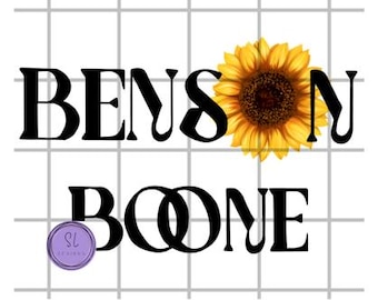 Benson Boone Sunflower Retro PNG File - Etsy