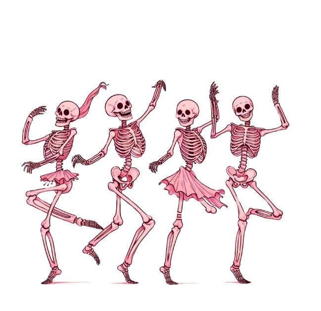 Dancing Skeletons - Etsy