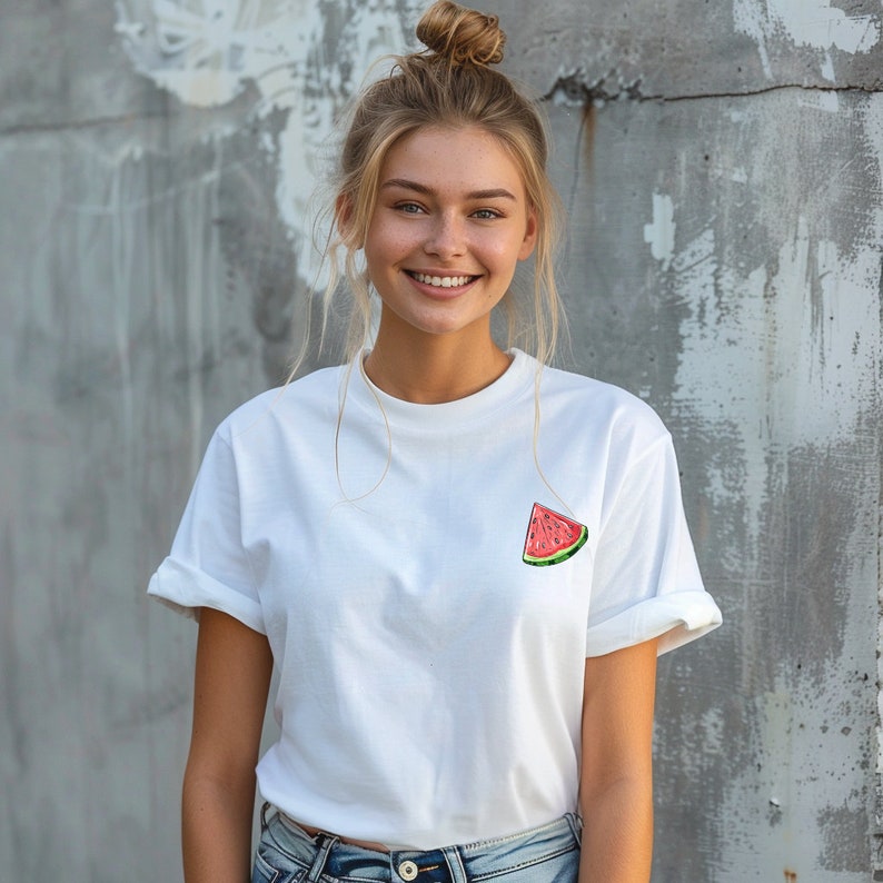 Watermelon Shirt, Summer Fruit T- Shirt, Cute Watermelon Slice Tee ...