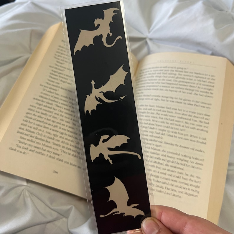 Fourth Wing Inspired Bookmark Laminated Iron Flame Dragon Bookmark ...
