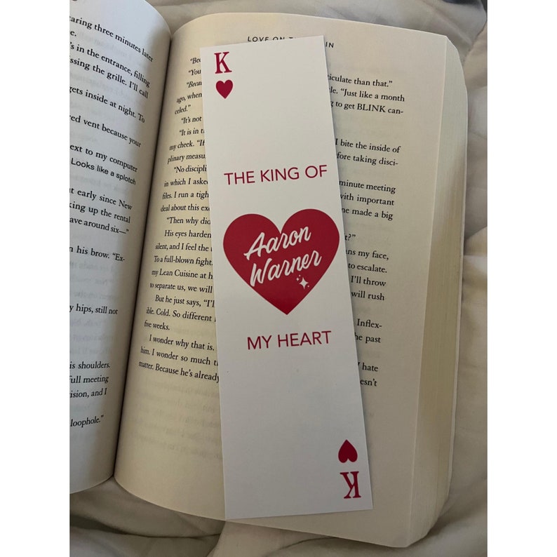 Aaron Warner Shatter Me Inspired Bookmark, Gift for Book Lovers ...