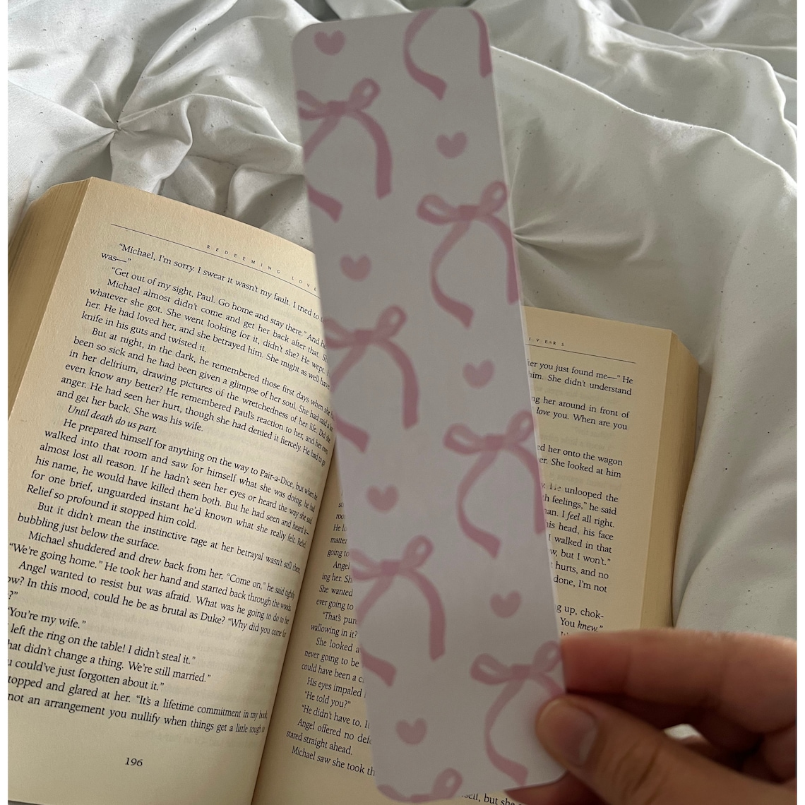 Coquette Bow Bookmark Pink Coquette Bookmark for Book Lovers Girly Pink ...