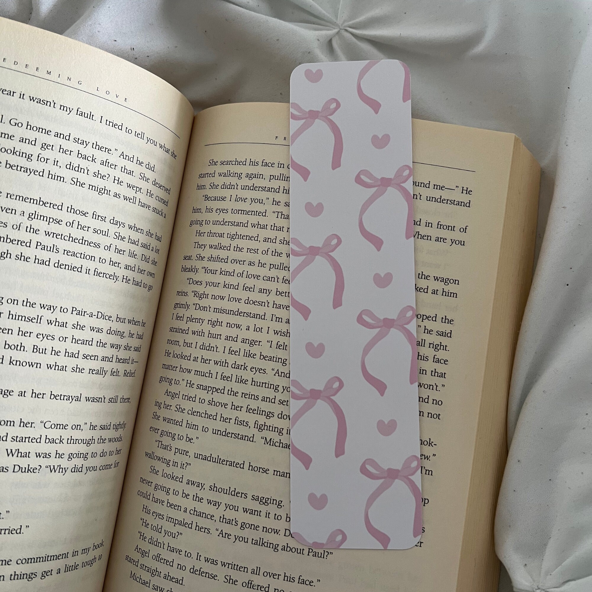 Coquette Bow Bookmark Pink Coquette Bookmark for Book Lovers Girly Pink ...