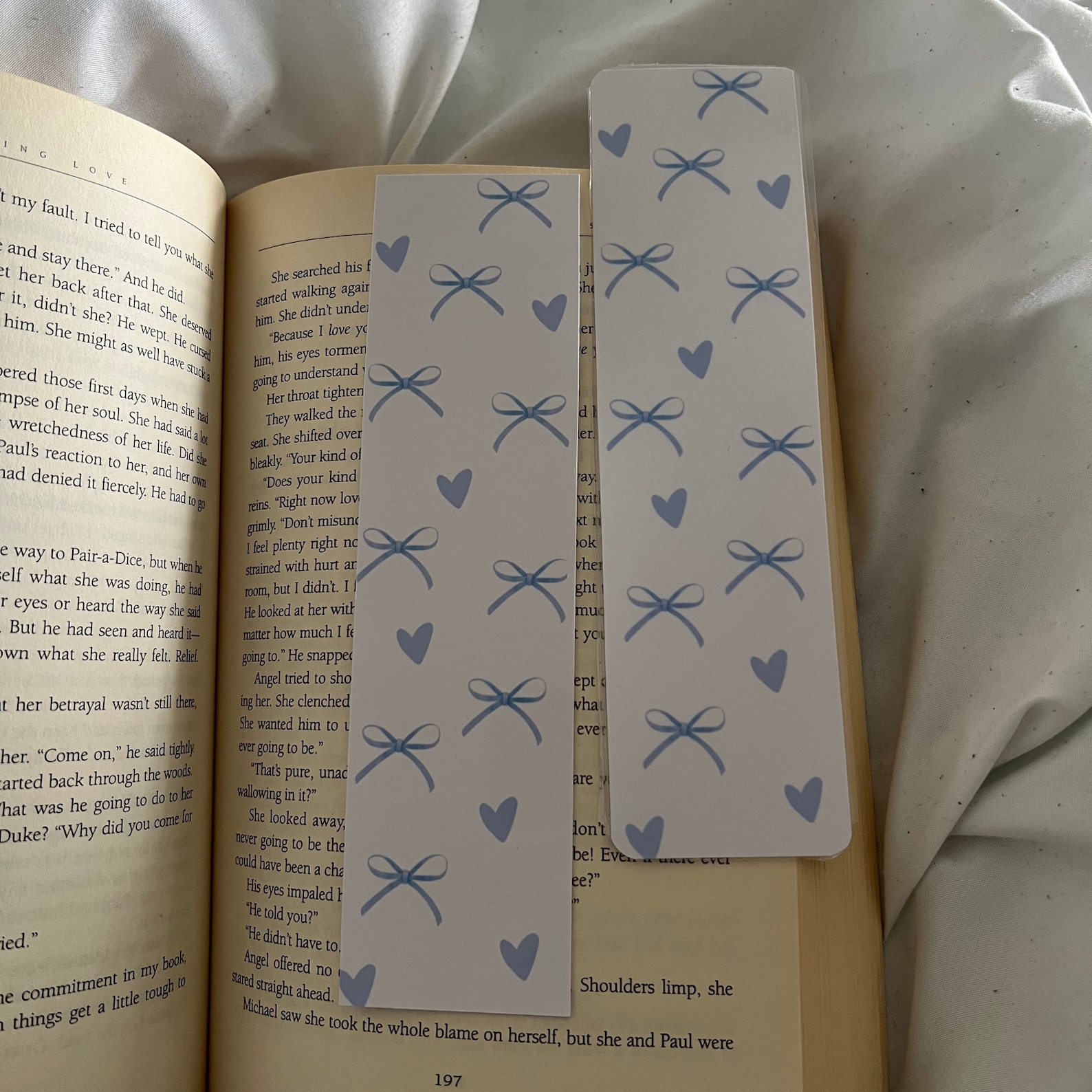 Blue Ribbon Bow Bookmark Collection, Bookmark With Bows, Book Lover ...