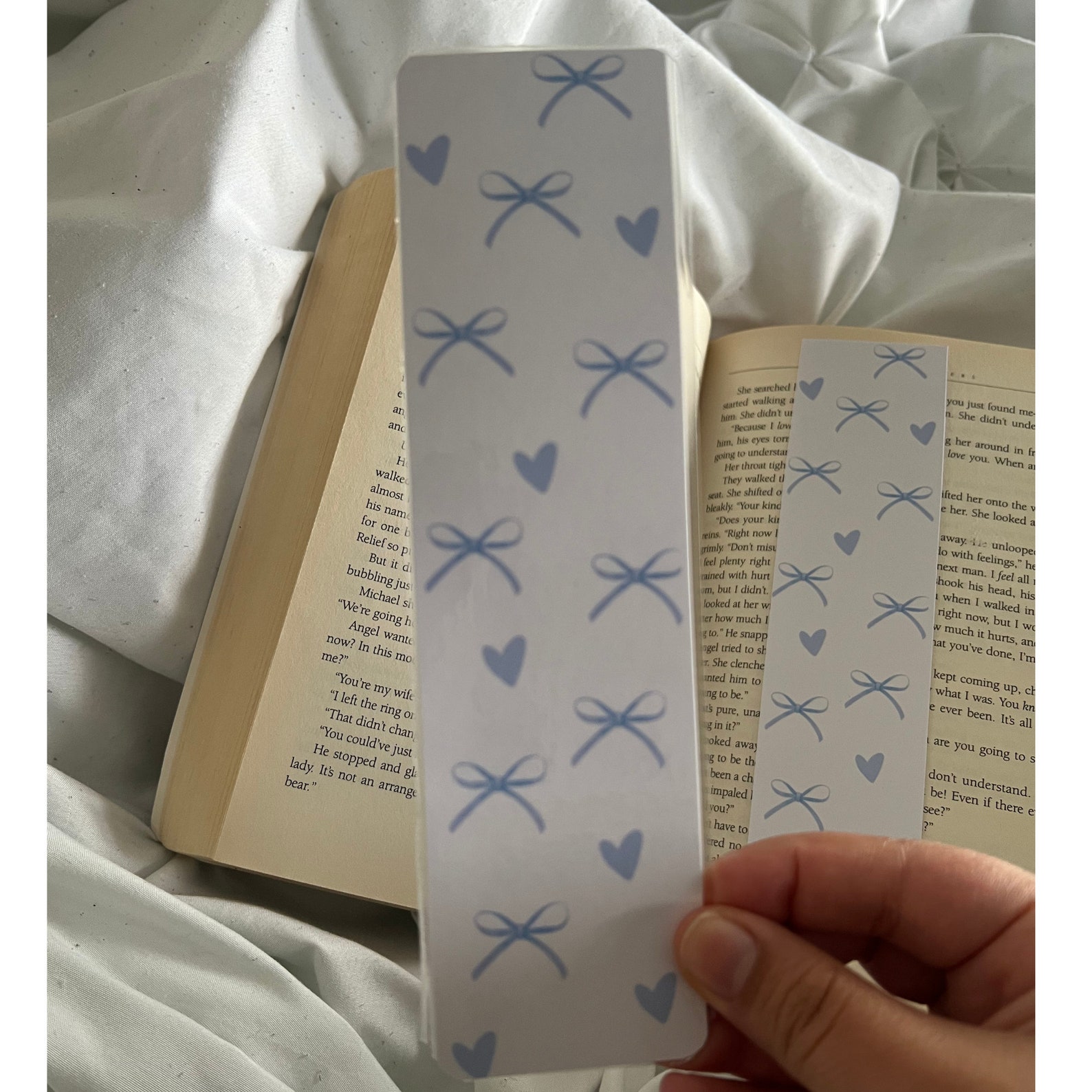 Blue Ribbon Bow Bookmark Collection, Bookmark With Bows, Book Lover ...