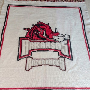 Arkansas Razorbacks Afghan - Etsy