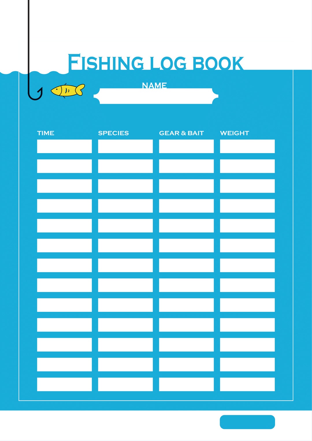 Printable Fishing Log Book, Notebook: Record You Catch, Fisherman's ...