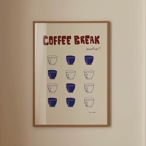 Coffee Break Poster I Printable Art I Trendy Coffee Print I Retro ...