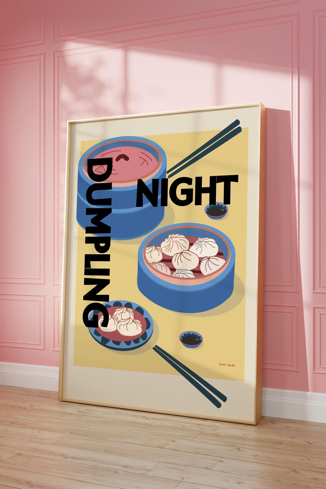 Dim Sum Poster, Dumplings Poster, Asian Food Art, Chinese Food Print ...