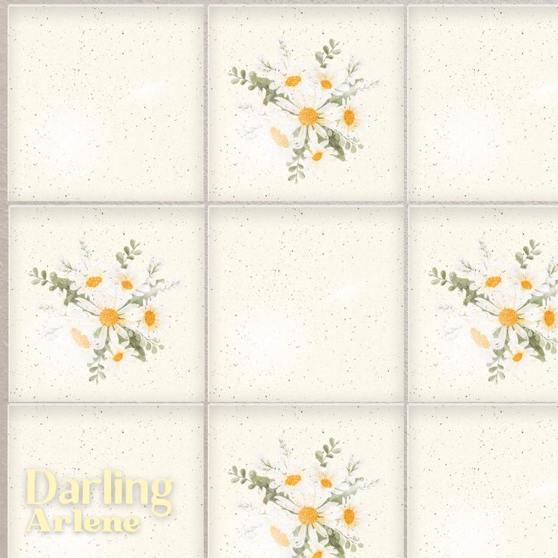 Grandma's Kitchen Tile Clip Art Package | Floral Vintage Art | Rose ...