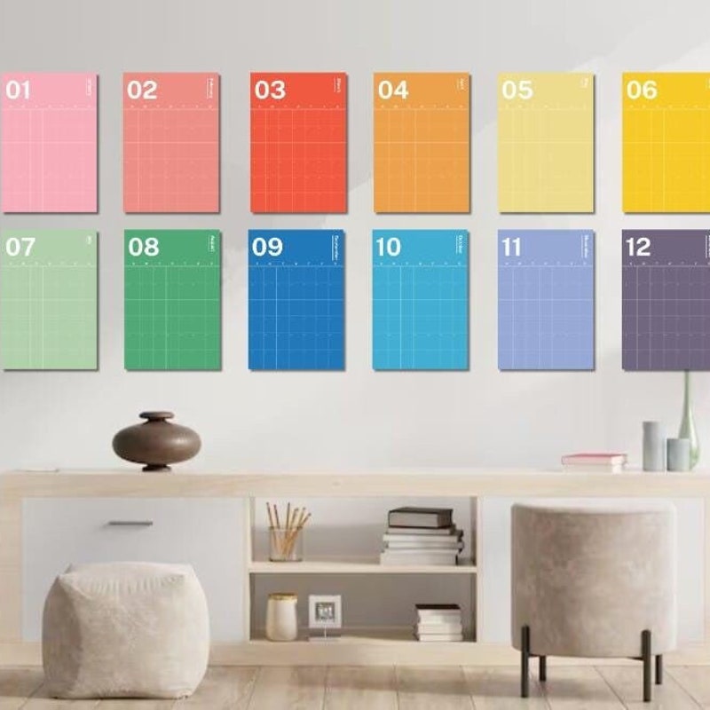 Colorful Calendar - Etsy