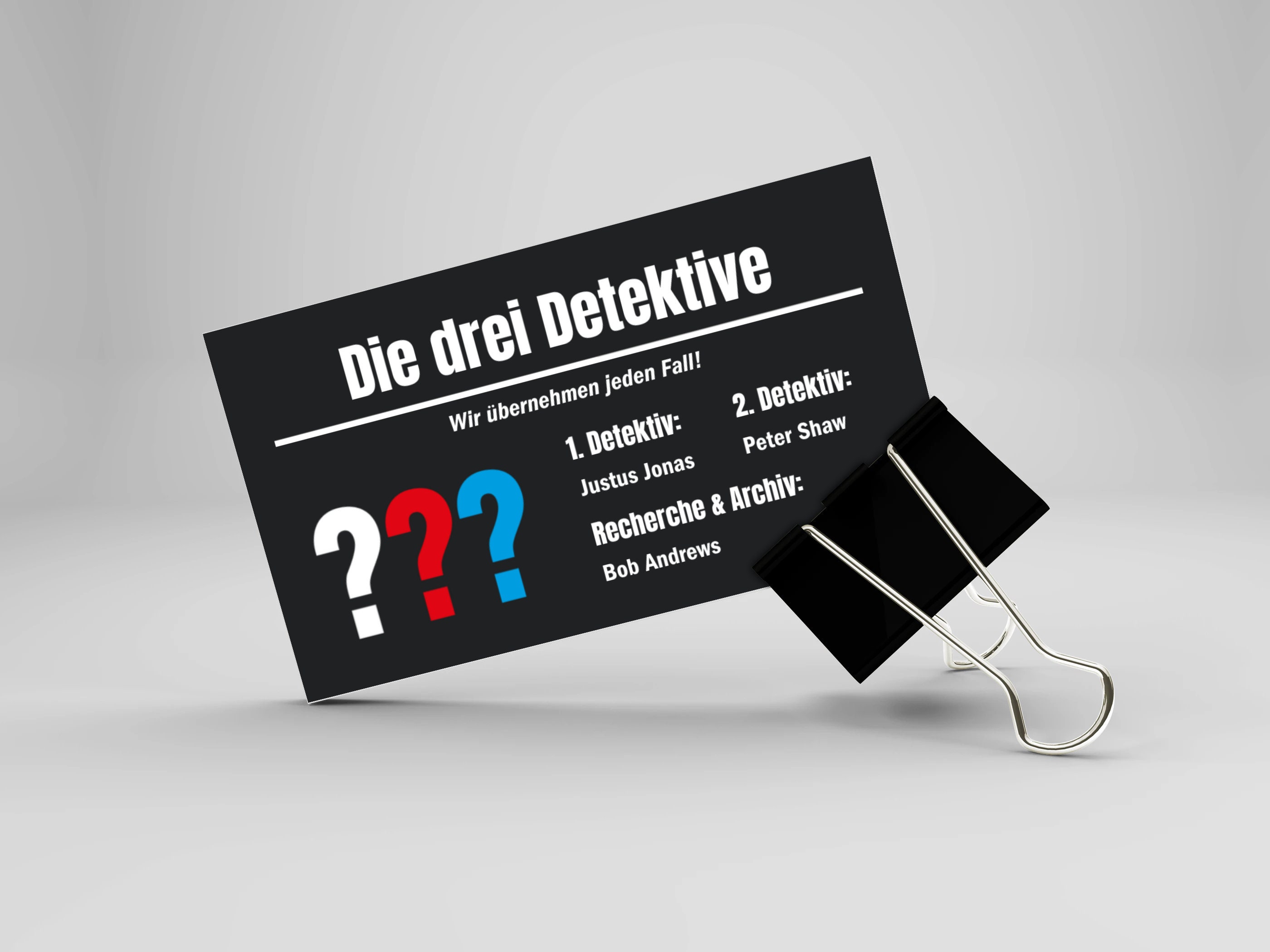 Digitale Die Drei Fragezeichen Visitenkarte Business Karte Zum Digitale Die Drei Fragezeichen Visitenkarte Business Karte Zum