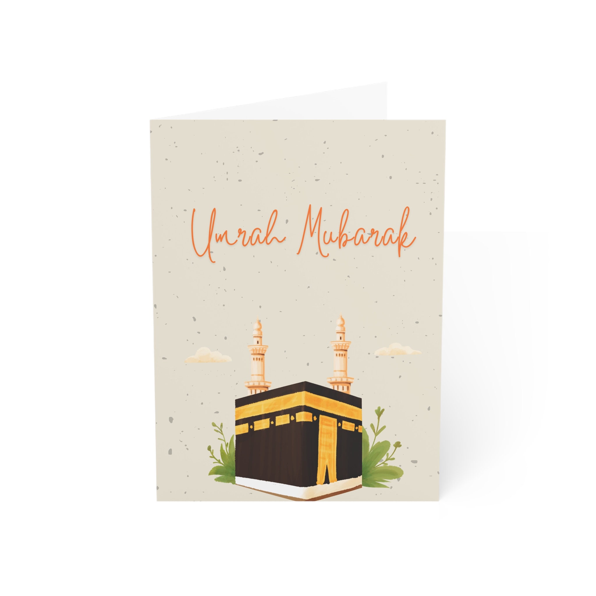 Umrah Mubarak Card, Umra Greeting Card, Umrah Muslim Holiday Card ...