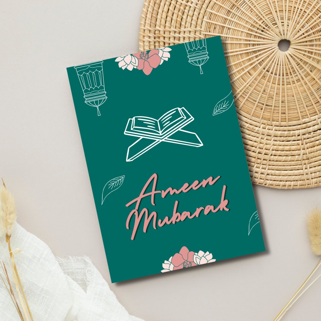 Ameen Mubarak Card, Muslim Congratulations Card - Etsy