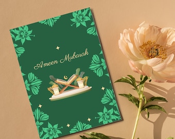 Ameen Card, Ameen Mubarak Greeting Card, Ameen Muslim Card - Etsy