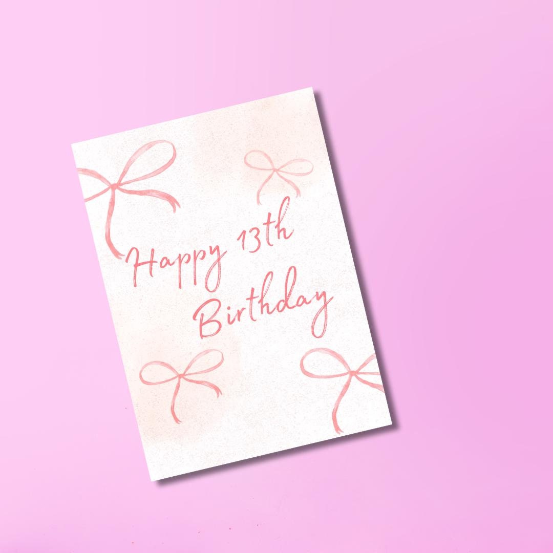 Teenage Birthday Greeting Card, Teenage Era Birthday Card, 13th ...
