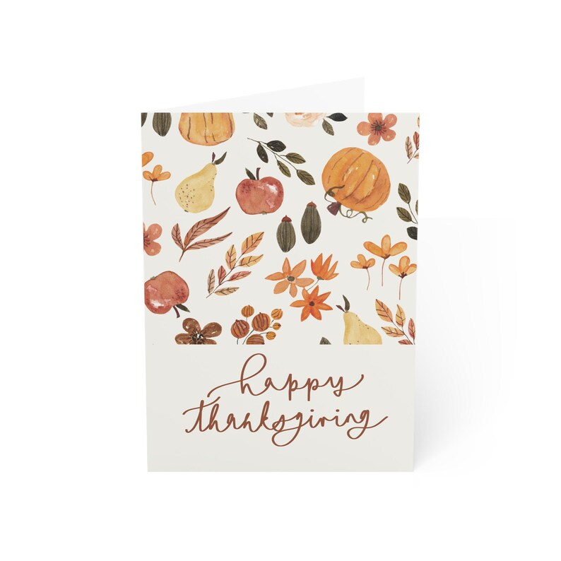 Happy Thanksgiving Card, Thanksgiving Holiday Greeting Card ...