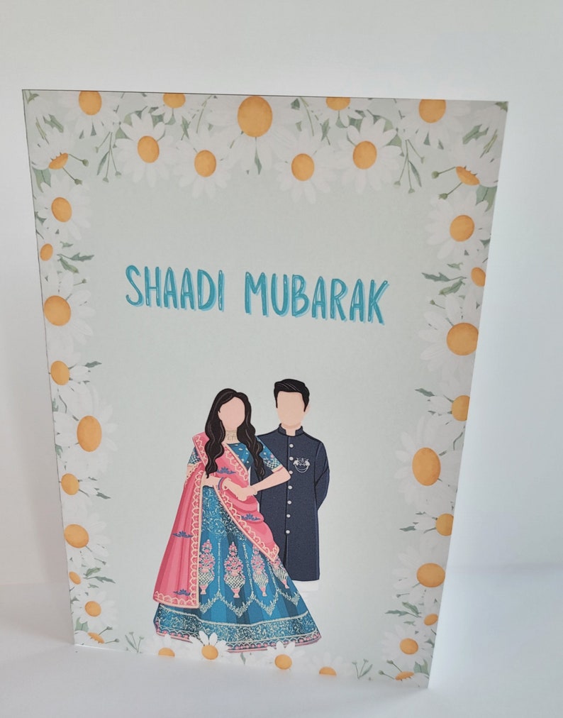Shadi Mubarak Greeting Card, Desi Wedding (4.25x6.25) - Etsy
