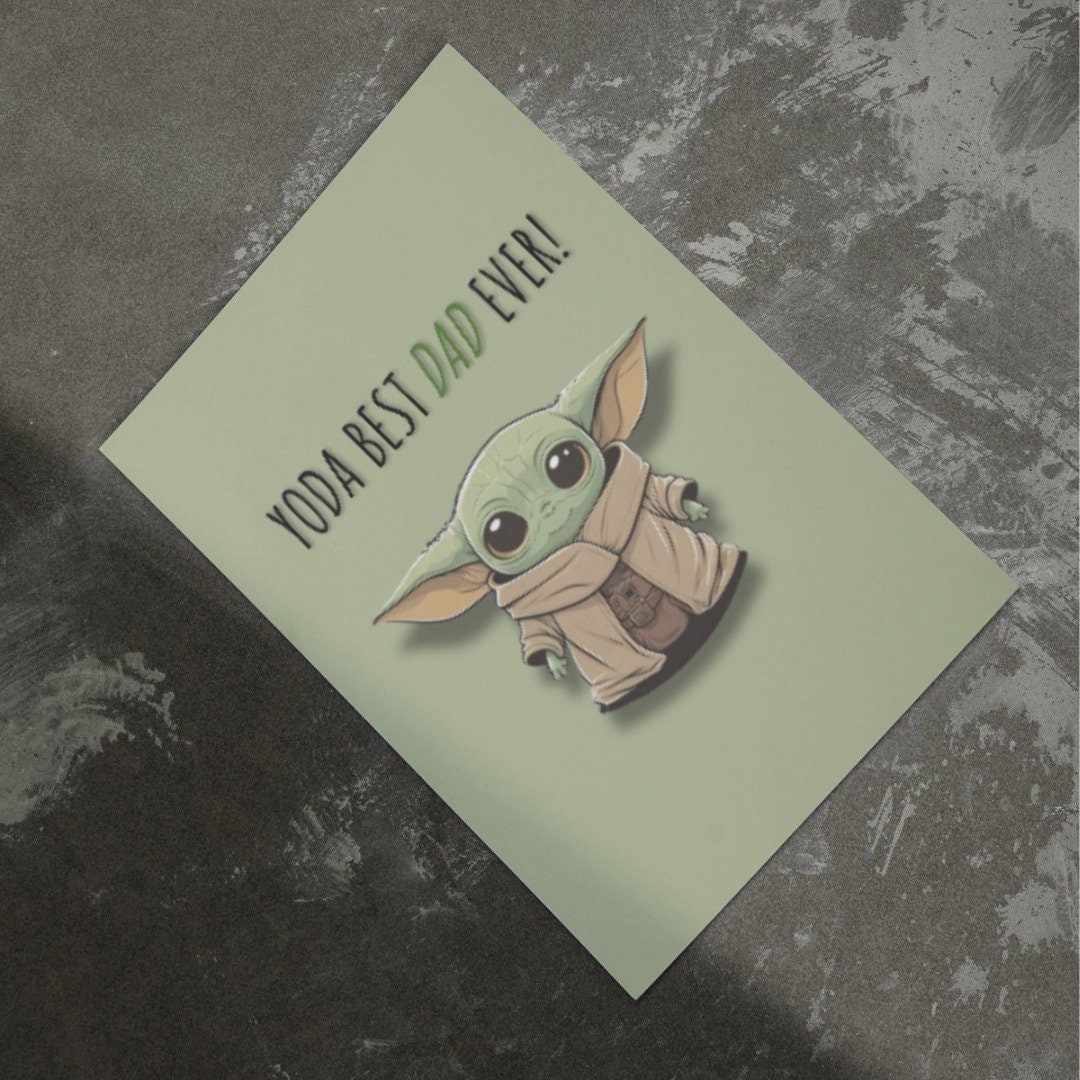 Yoda Father's Day Card, Best Dad Card, Yoda Best Dad Card, Star Wars ...