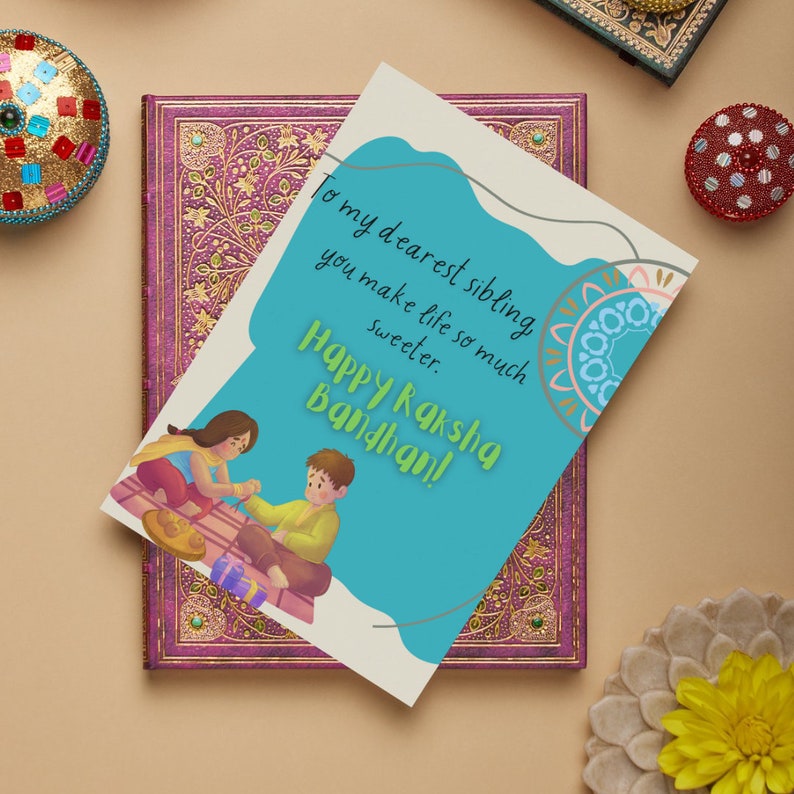 Rakhi Card, Raksha Bandhan Card, Hindu Festival Card, Indian Rakhi Card ...