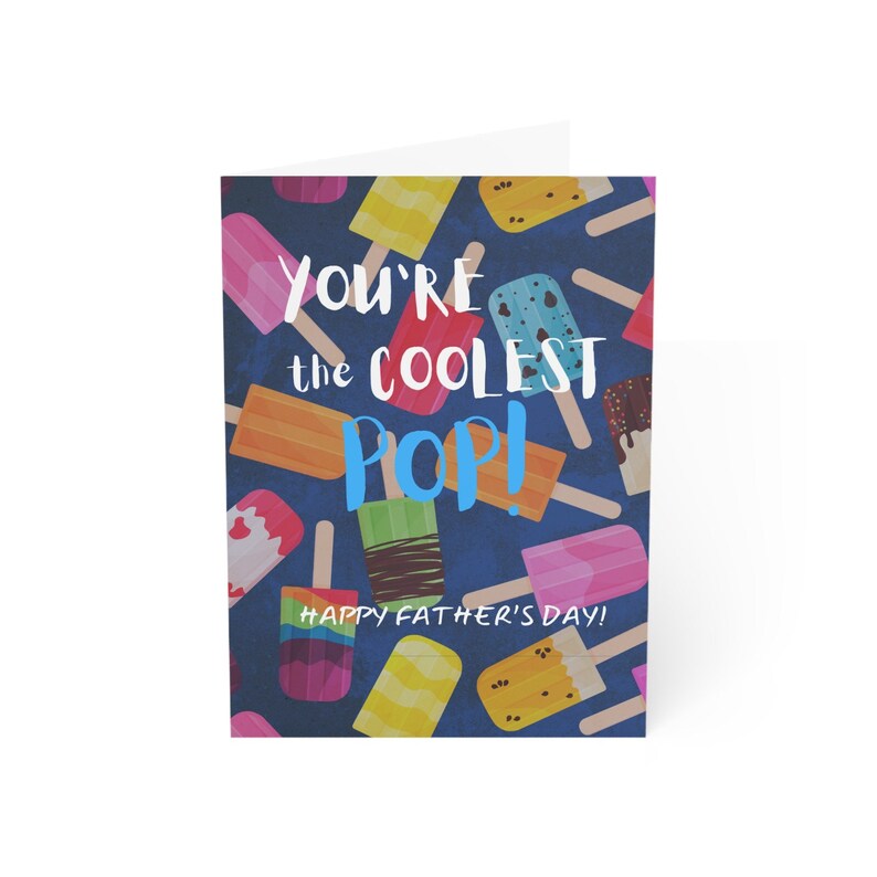 Cool as a Pop Father's Day Card, Popsicle Father's Day Card, Ice Cream ...