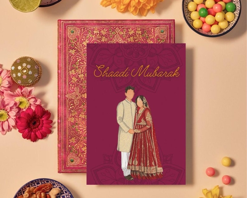 Shadi Mubarak Greeting Card, Desi Wedding Card, Pakistani/indian ...