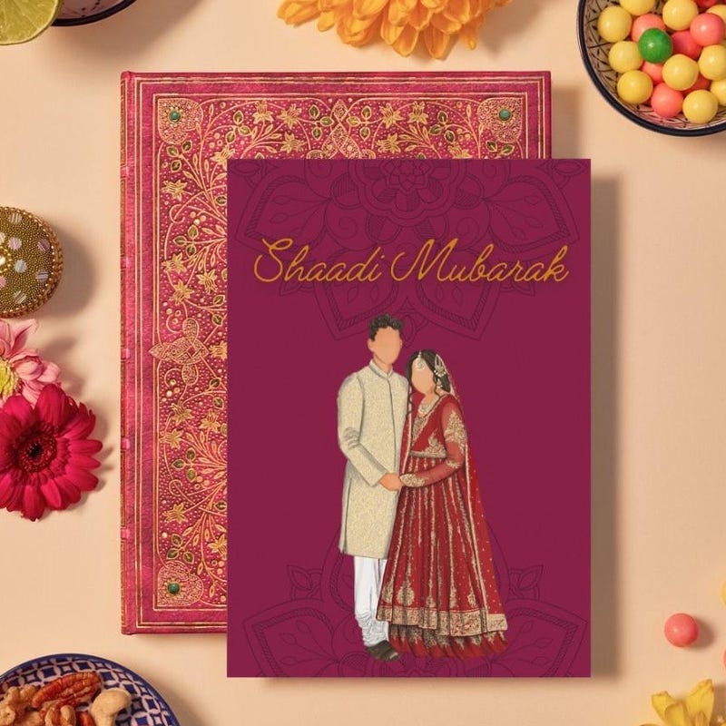 Pakistani Wedding Card - Etsy