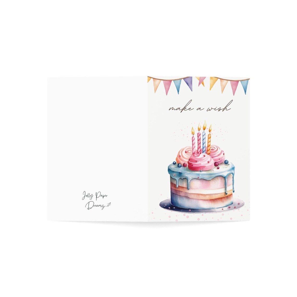 Birthday Card, Cake Birthday Card, Colorful Cake Birthday Card, Multi ...