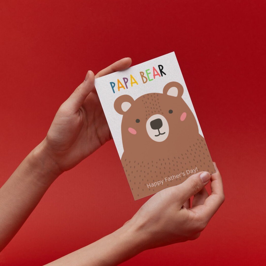 Papa Bear Card, Bear Father's Day Card, Father's Day Card, Happy Father ...