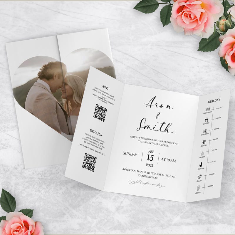 Folded Invitation - Etsy