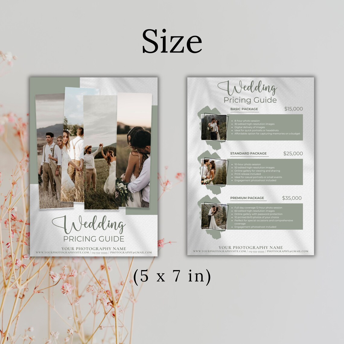 Editable Wedding Photography Price List, Wedding Pricing Guidebook ...