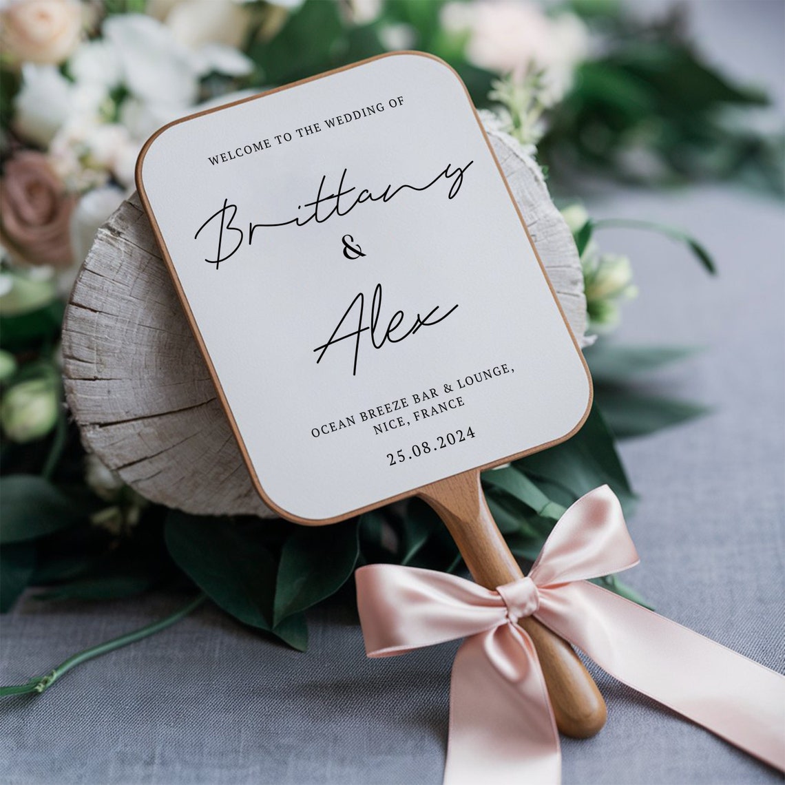 Wedding Program Fan, Printable Wedding Timeline Program Fan, Editable ...