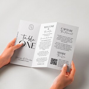 Wedding Trifold Table Number, Minimalist Wedding Table Numbers, Wedding ...