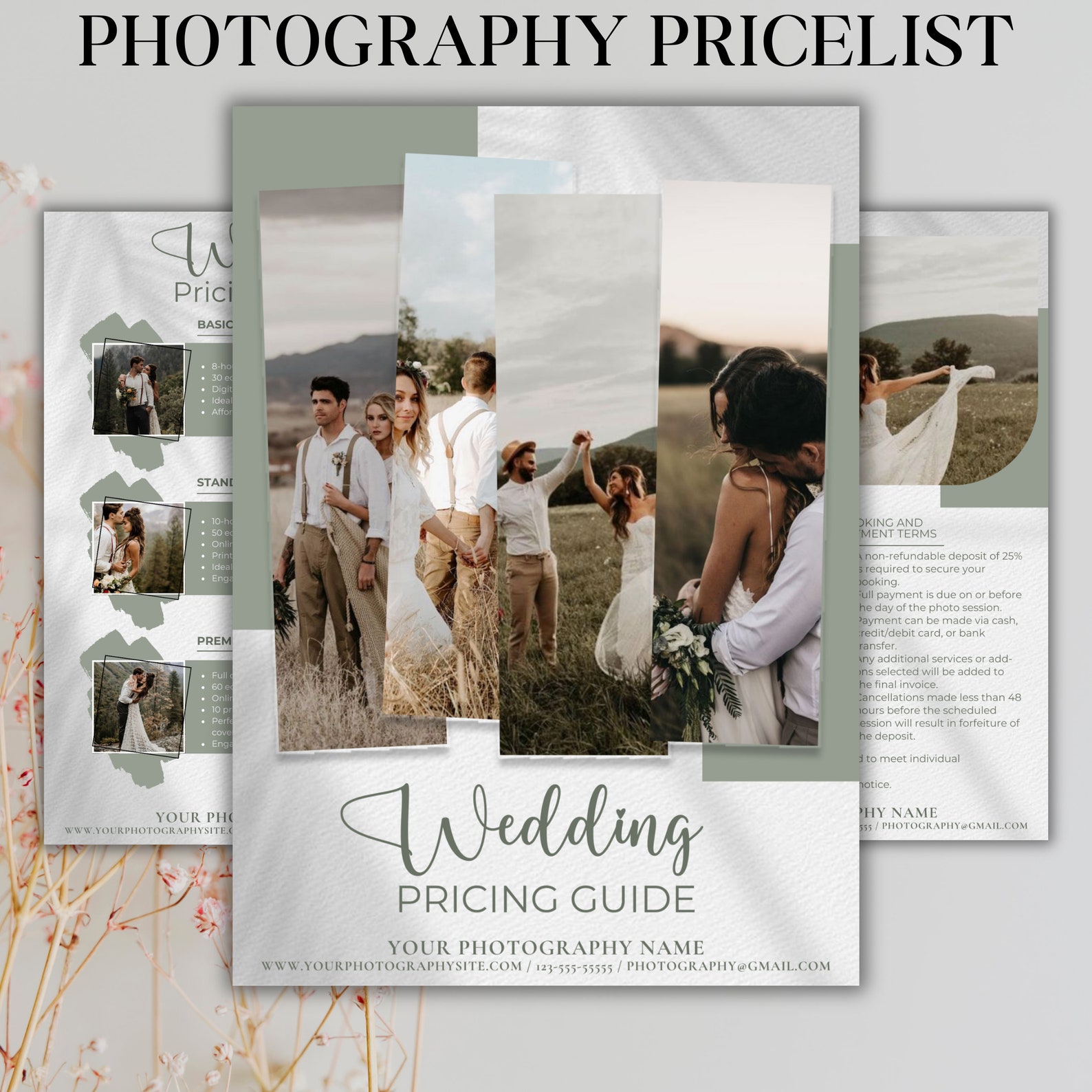 Editable Wedding Photography Price List, Wedding Pricing Guidebook ...