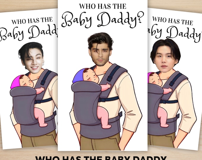 Quién tiene el juego Baby Daddy Baby Shower Juego editable de rascar y ...