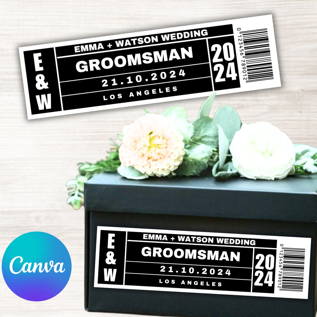 Groomsmen Proposal Shoe Box Labels, Printable Bridesmaid Groomsman ...