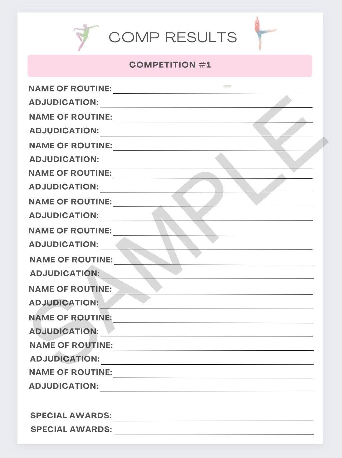 The Best Dance Comp Checklist Package - Etsy