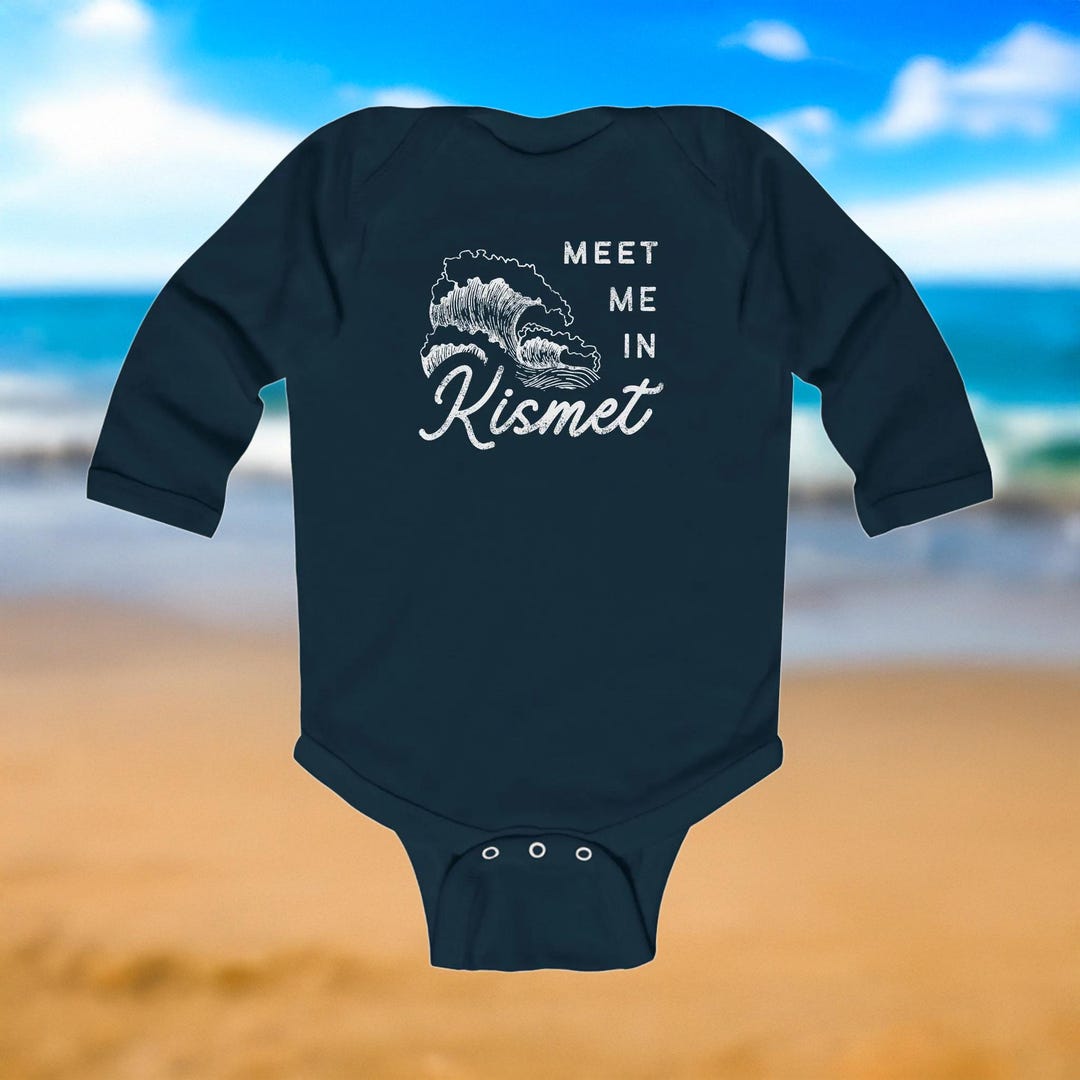 Meet Me in Kismet Long Sleeve Infant Bodysuit, Long Island Summer Beach ...