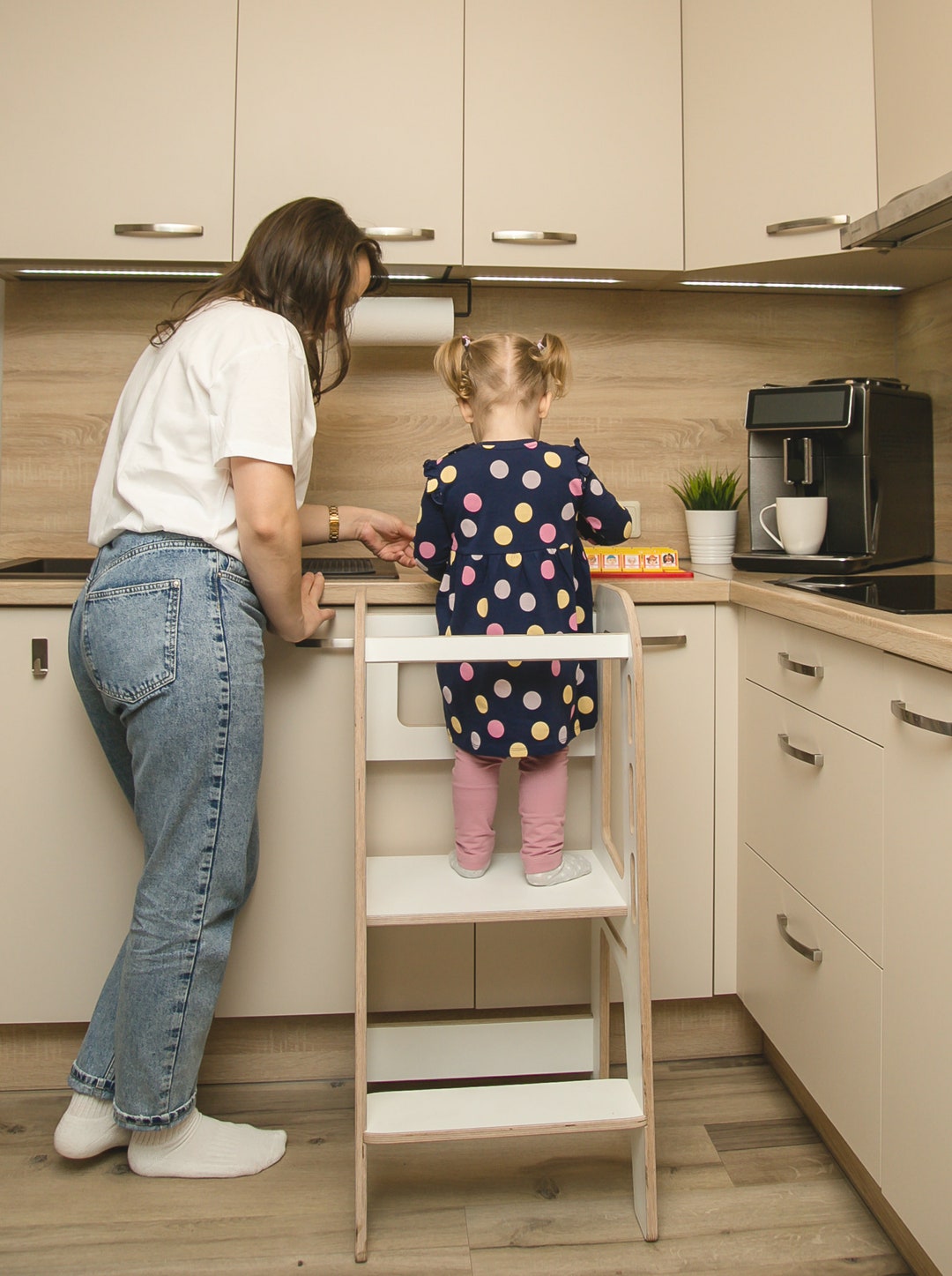 Montessori Kitchen Tower, Learning Tower, Toddler Kitchen Tower ...