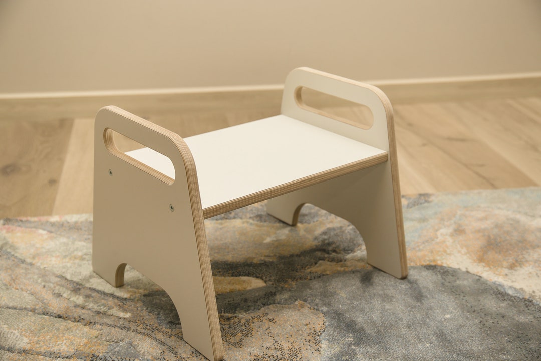 Toddler Step Stool, Kids Stool, White Step Stool, Wooden Stool ...