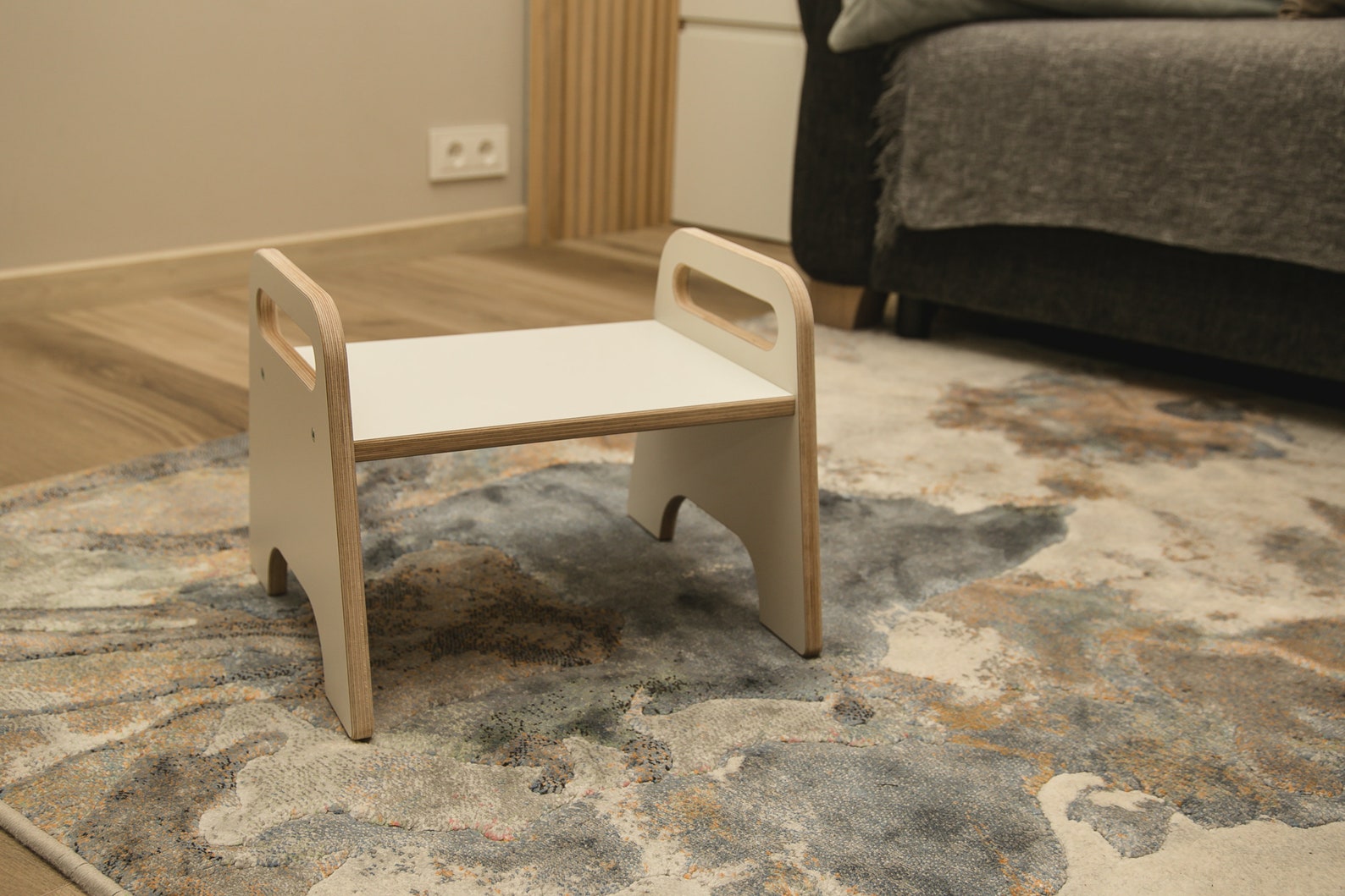 Kids Step Stool, Toddler Stool, Kids Stool, White Step Stool, Wooden ...