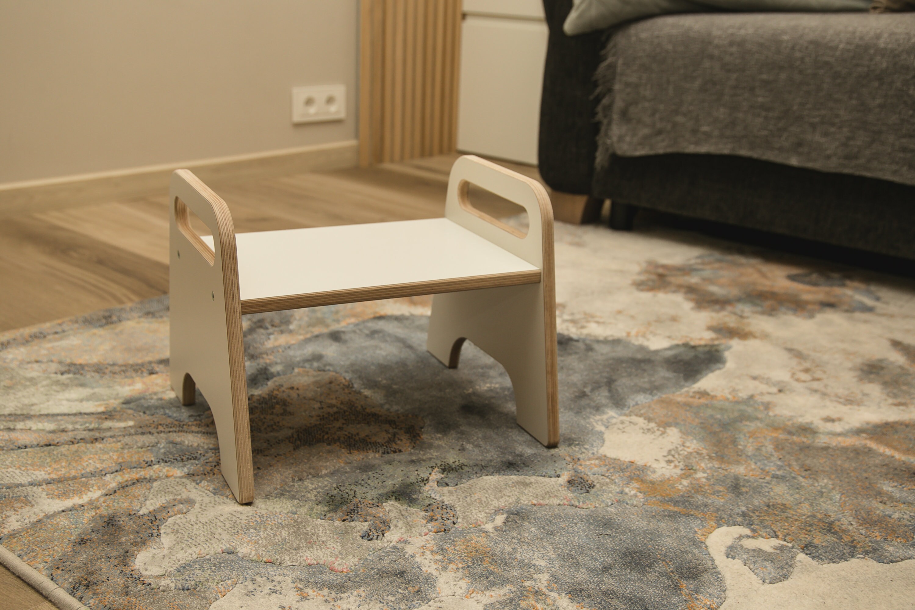 Kids Step Stool, Toddler Stool, Kids Stool, White Step Stool, Wooden ...