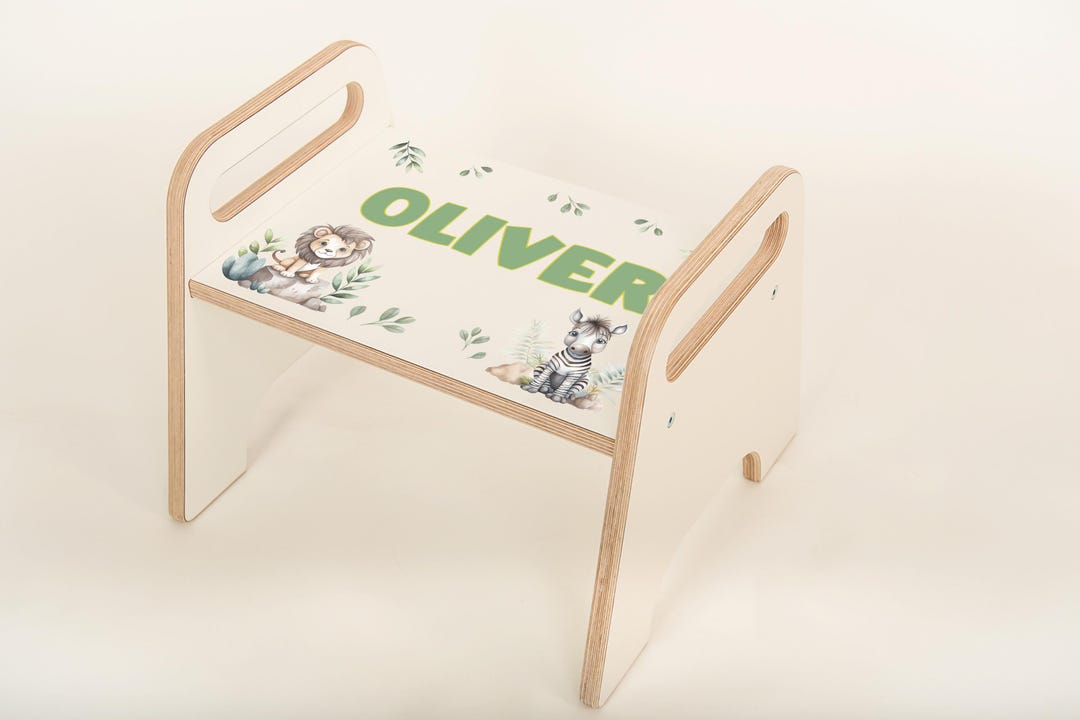 Personalized Step Stool With Name, Kids Step Stool, White Step Stool ...